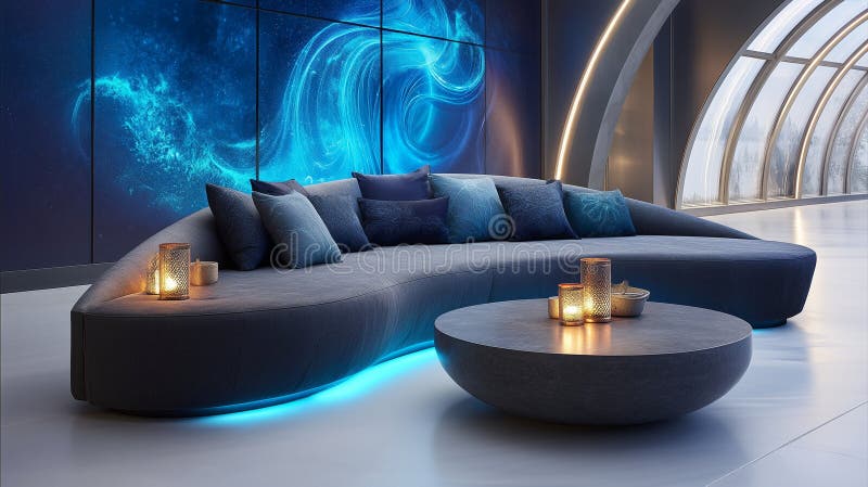 Kinetic Modular Sofa with Memory Gel Upholstery and Wave-like Segments ...