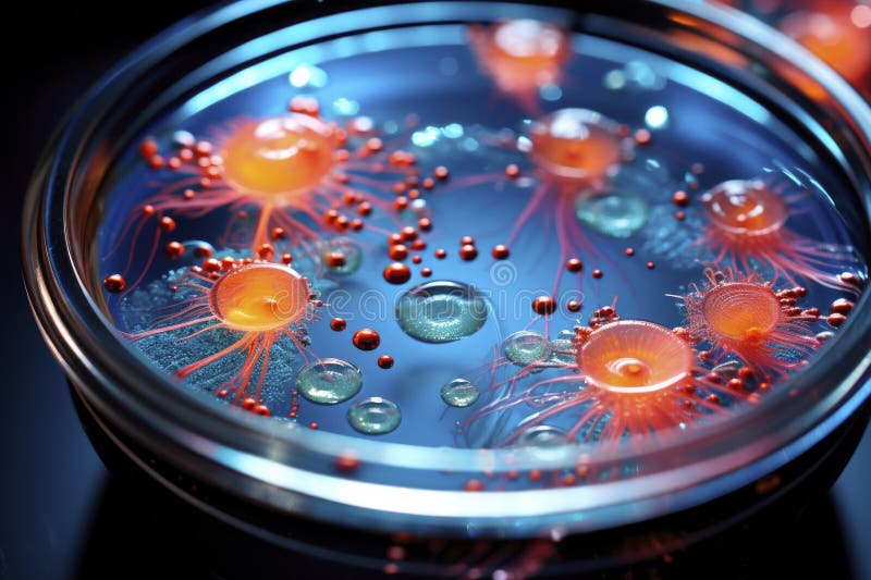 Innovative Lab-Grown Meat Cultivation in Petri Dish. Stock Photo ...