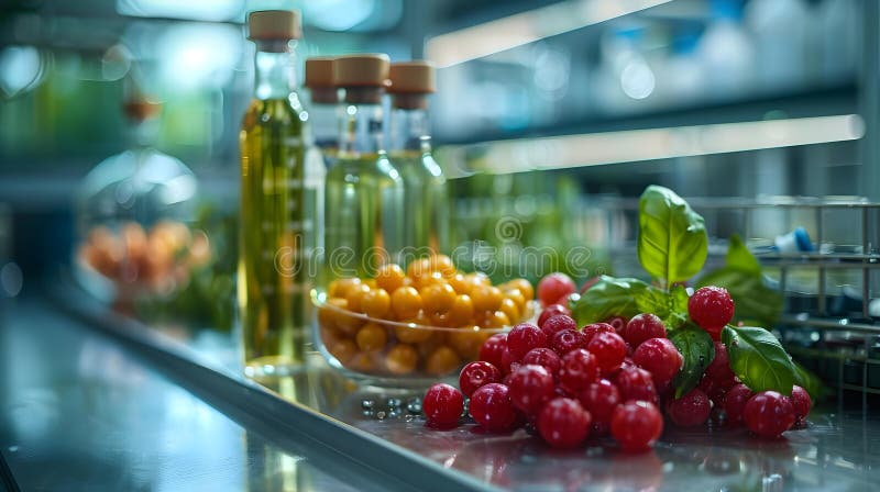 Innovative Lab Synthesis: Crafting Plant-Based Nutrition. Concept Plant ...