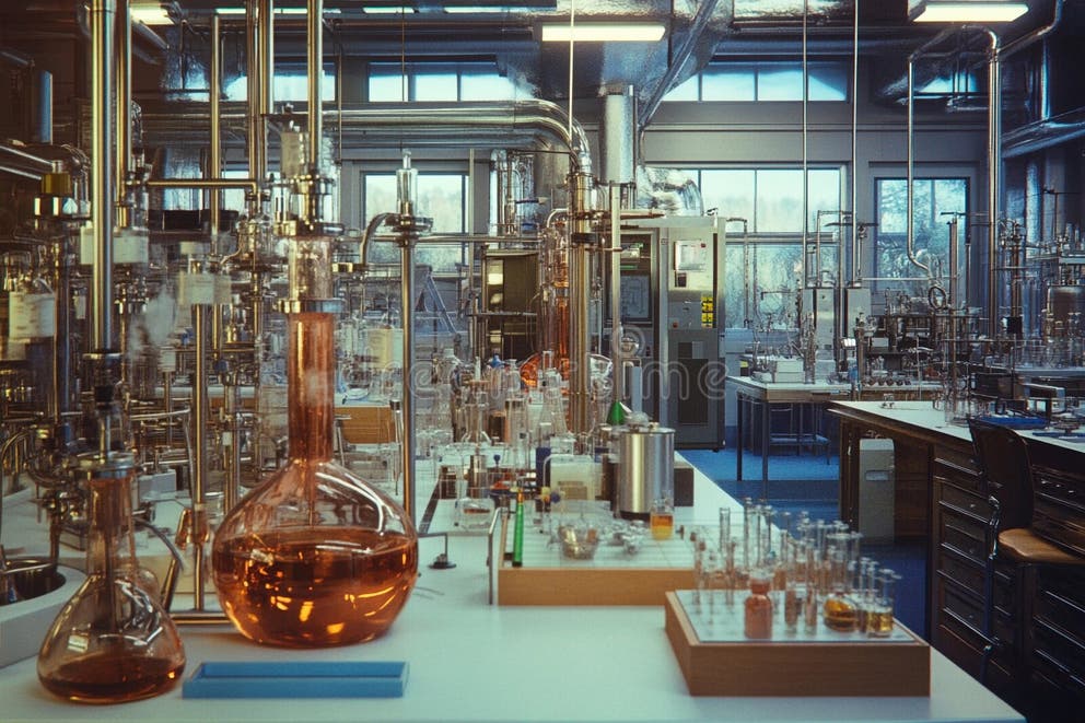 Innovative Laboratory Filled with Scientific Equipment and Vibrant ...