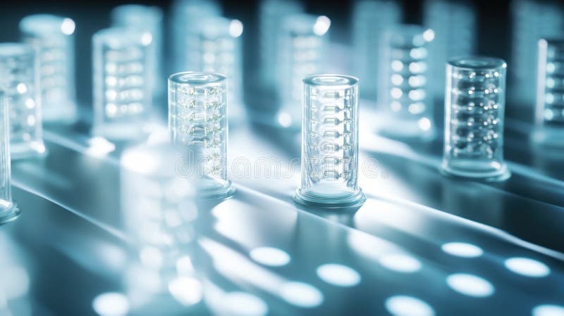 Innovative Laboratory Glassware Illuminated in Scientific Setting Stock ...
