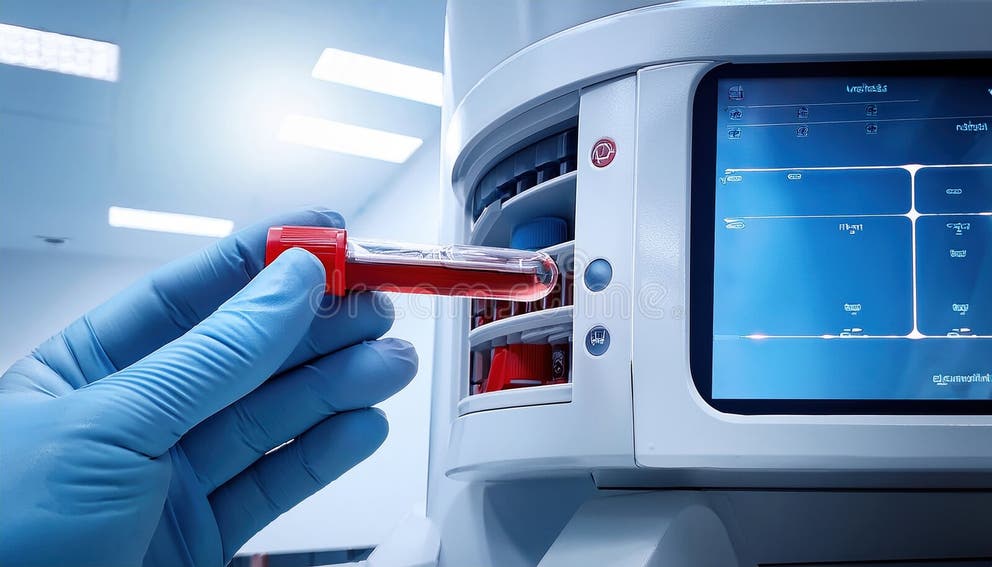Innovative Laboratory Technician Preparing Blood Sample Stock Photo ...