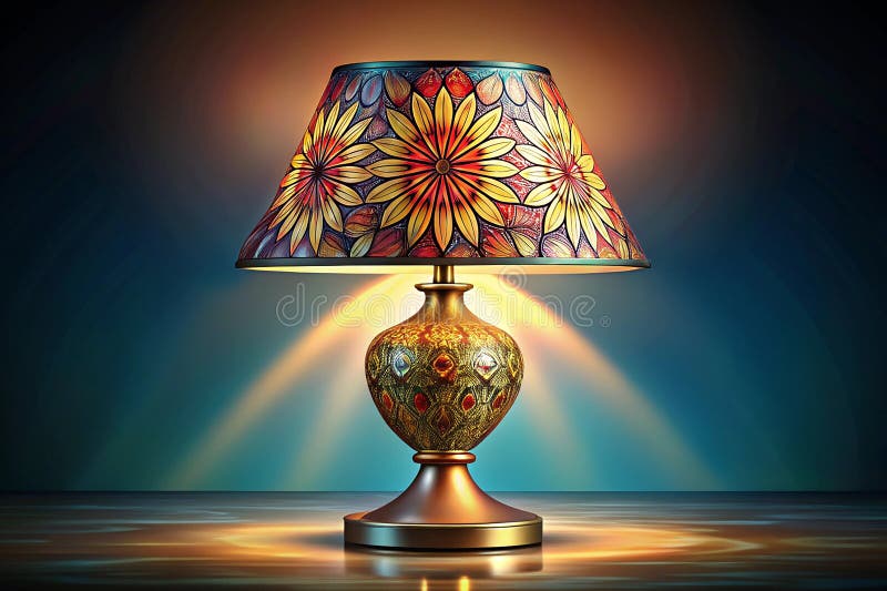 Lamp Design with Digital Art Style Stock Illustration - Illustration of ...