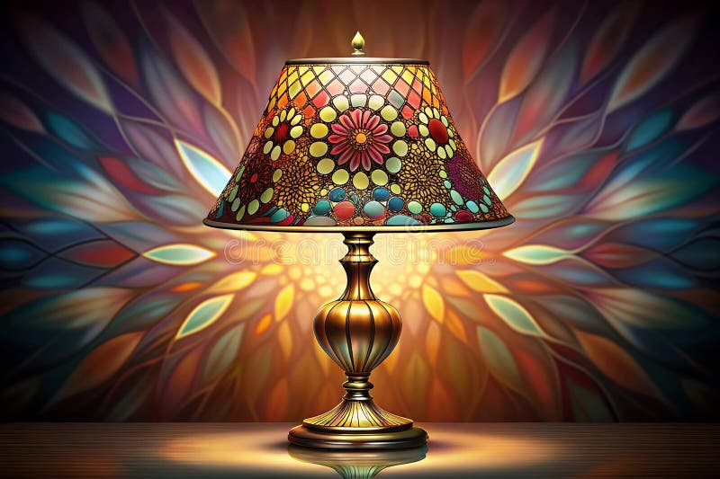 Lamp Design with Digital Art Style Stock Illustration - Illustration of ...