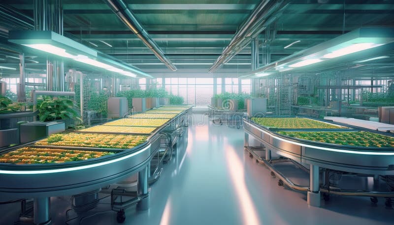 Innovative Landscape Highlighting Advanced Manufacturing in Stock Image ...