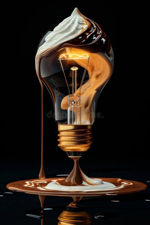 Innovative Light Bulb Artwork with Creative Paint Splash , Modern ...