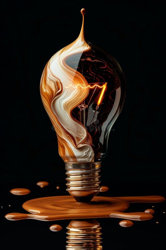 Innovative Light Bulb Artwork with Creative Paint Splash , Modern ...