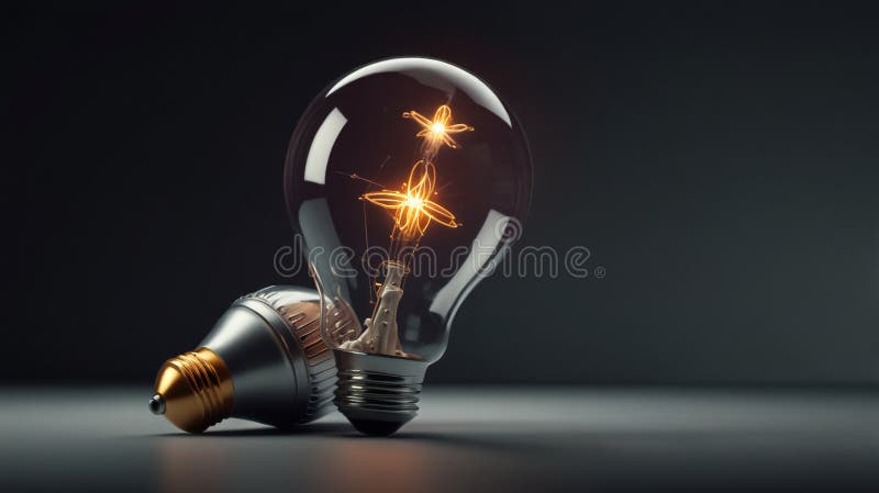 Innovative Light Bulb Concept for Creativity Stock Illustration ...
