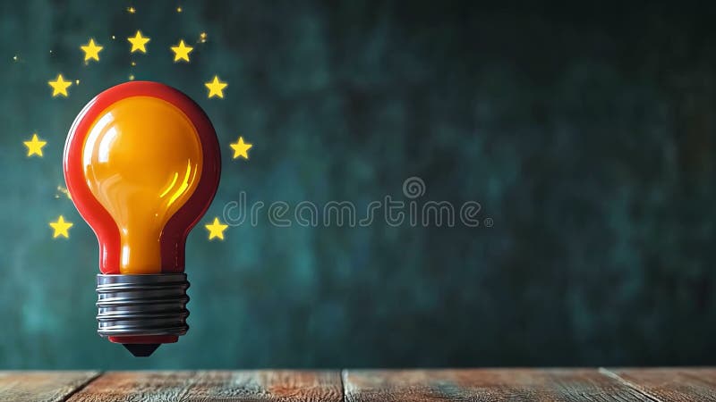 Innovative Light Bulb Glowing Bright with Creativity and Ideas ...