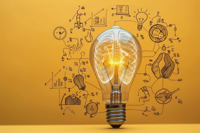 Innovative Light Bulb Ideas Shaping the Future Conceptual Drawing of ...