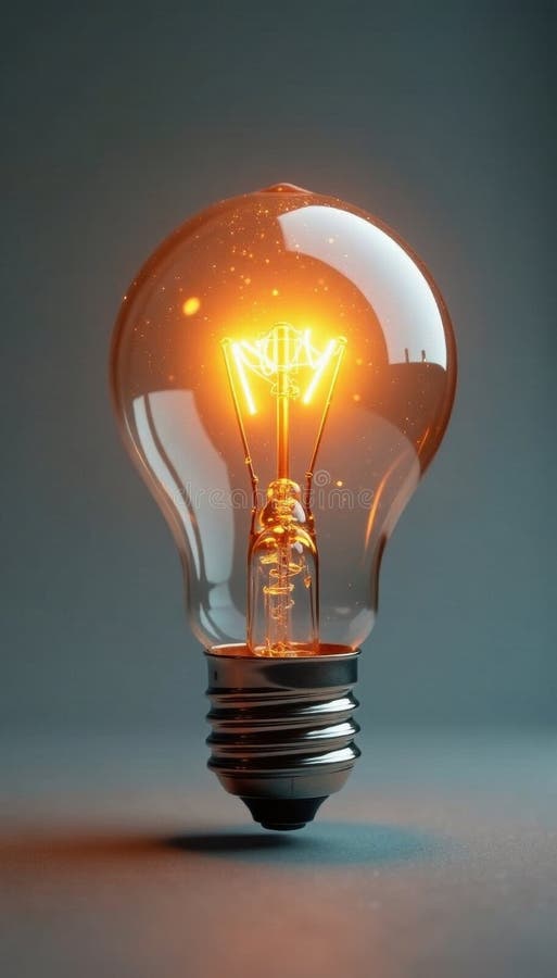 Innovative Lightbulb Blasts Off, Soft Gray Backdrop, Start, Launch ...