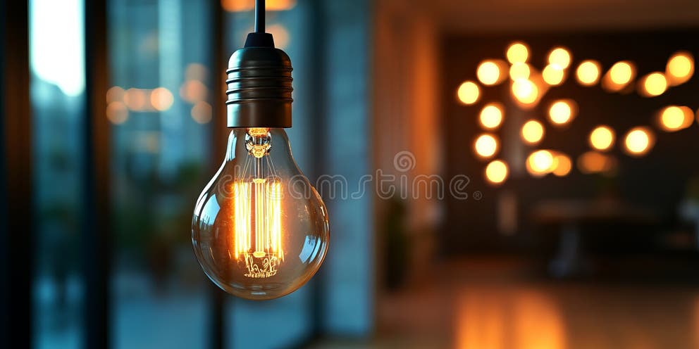 Innovative Lighting Design Creating a Sense of Modern Atmosphere Stock ...