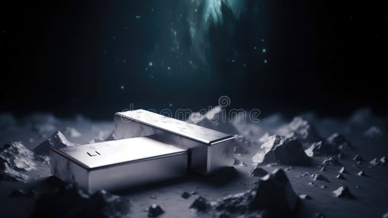Innovative Lithium Bar Background with Copy Space Stock Illustration ...