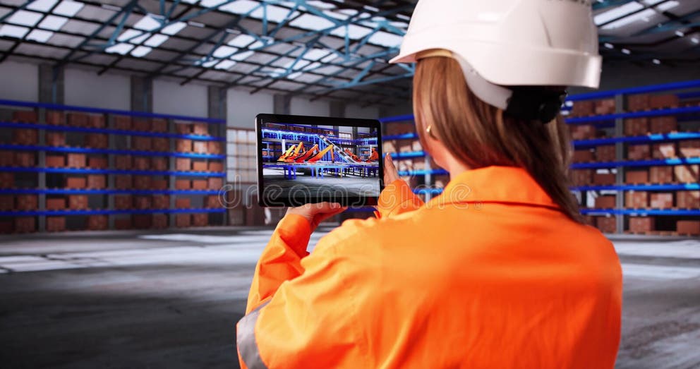 Innovative Logistics Designer Visualizing Distribution Warehouse Floor ...