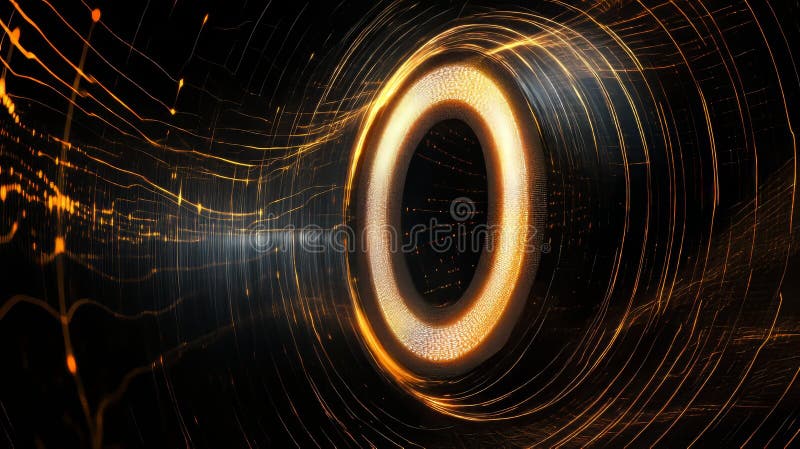 Innovative Logo Design Featuring a Digital Portal Concept with Abstract ...