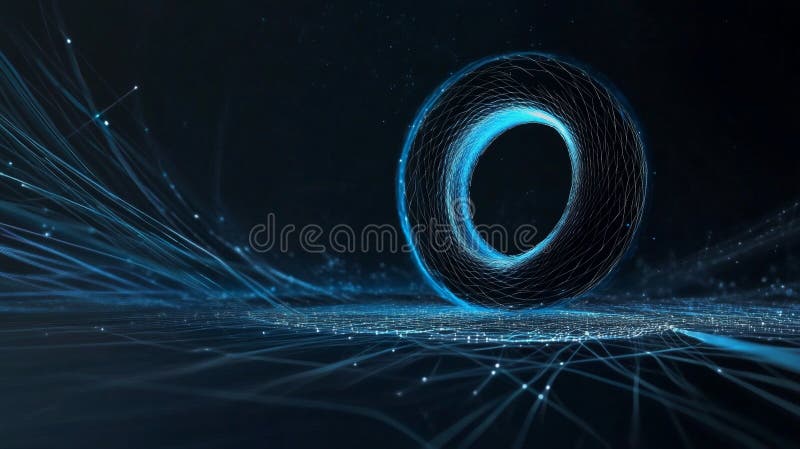 Innovative Logo Design Featuring a Digital Portal Concept with Abstract ...