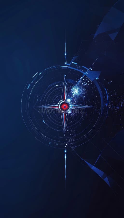 Innovative Low Poly Goal Compass Illustration Showcasing Success in ...