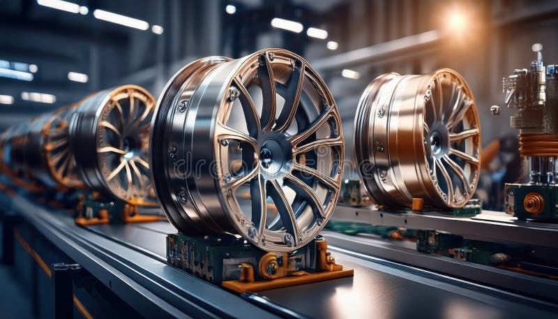 Innovative Machinery Automates and Assembles Futuristic Stock Photo ...