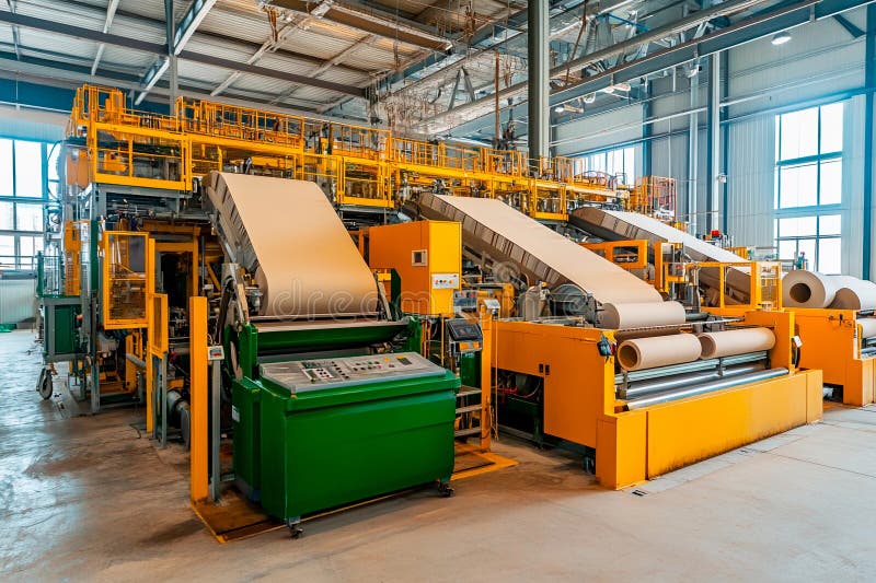 Innovative Machinery Processes Large Rolls of Paper in a Modern ...