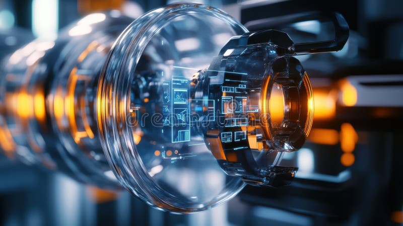 Innovative Manufacturing Process with Futuristic Machinery and Hud ...