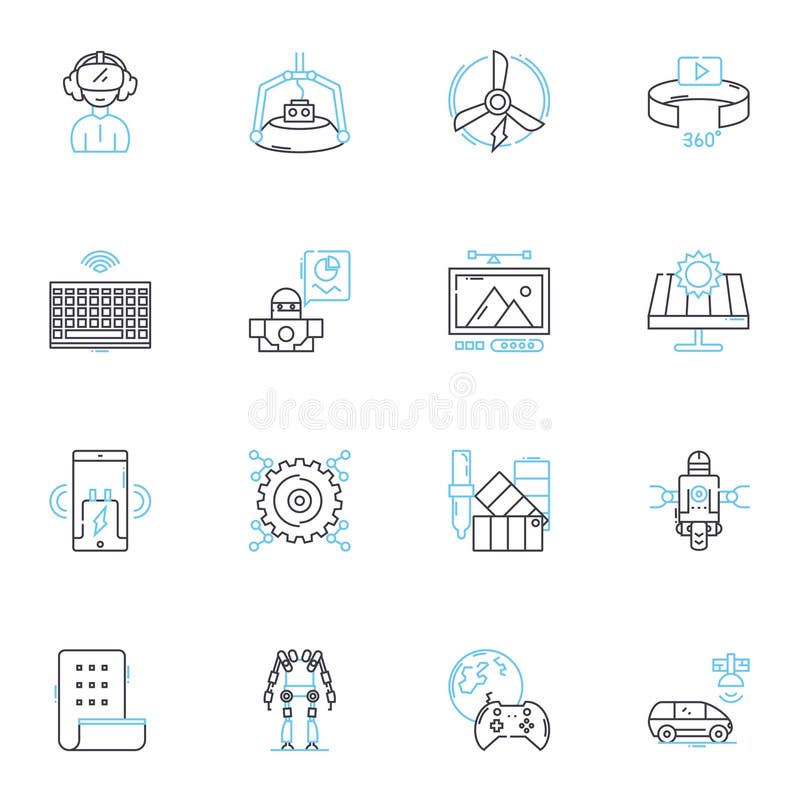 Innovative Market Linear Icons Set. Disruptive, Future, Forward ...
