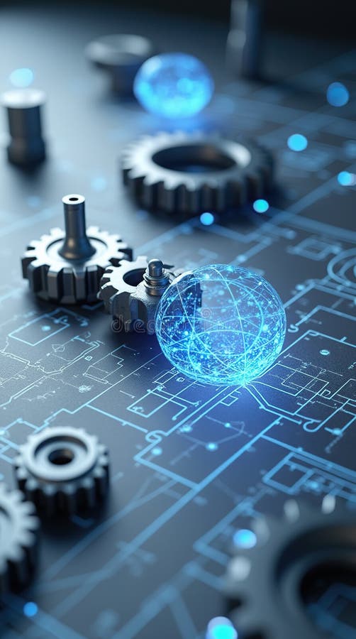 Innovative Mechanical Design with Gears, Blueprints, and Technology ...