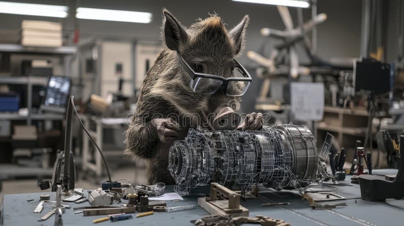 Innovative Mechanical Engineer Designs in Unique Workshop Environment ...