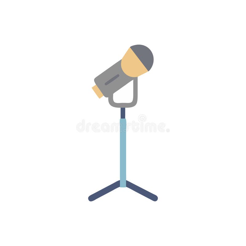 Innovative Microphone Stand Vector Icon Stock Image - Illustration of ...