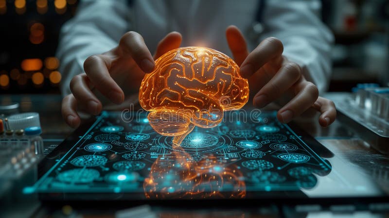 Innovative Mind: Advanced Scientist Delicately Inserts Microchip into a ...