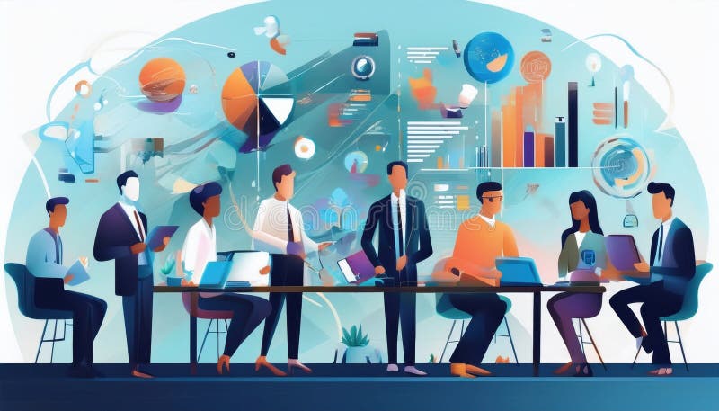 Innovative Minds Collaborate in a Vibrant Stock Photo - Image of ...