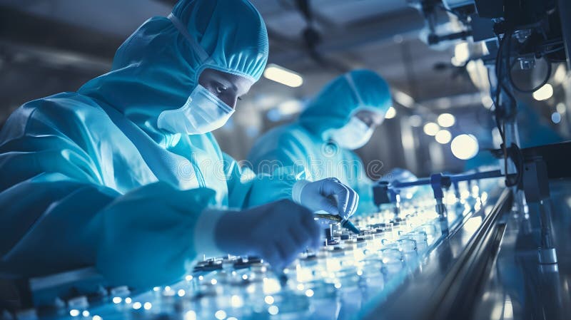 Innovative Minds at Work: Bio Lab Technicians in Action Stock ...