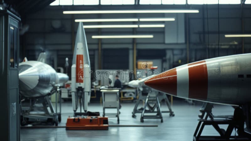 Innovative Missile Technology Displayed in a High-tech Aerospace ...