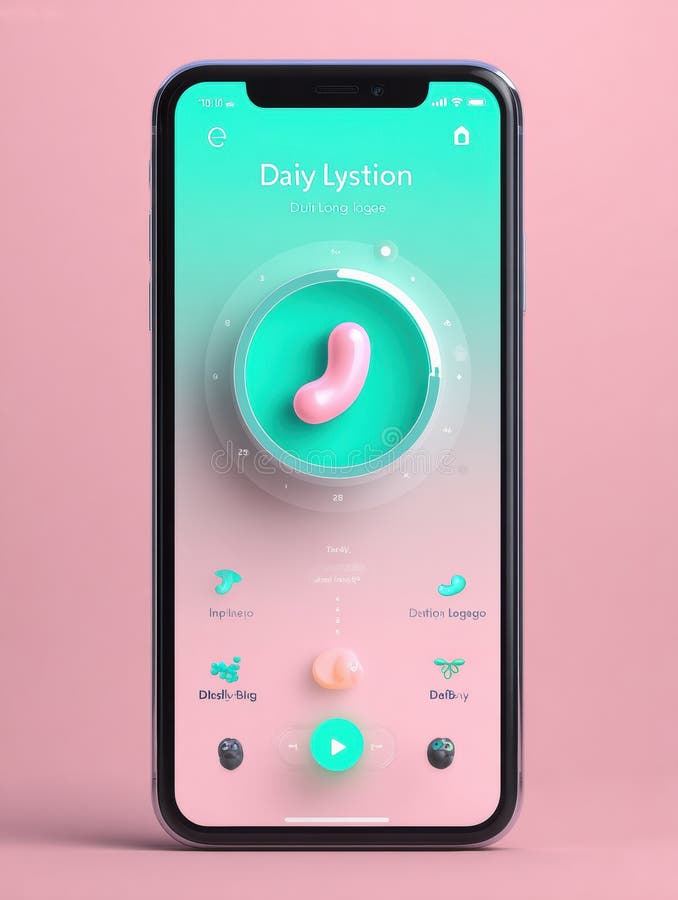 Innovative Mobile App Interface Design Featuring Colorful Interactive Elements and a Modern ...