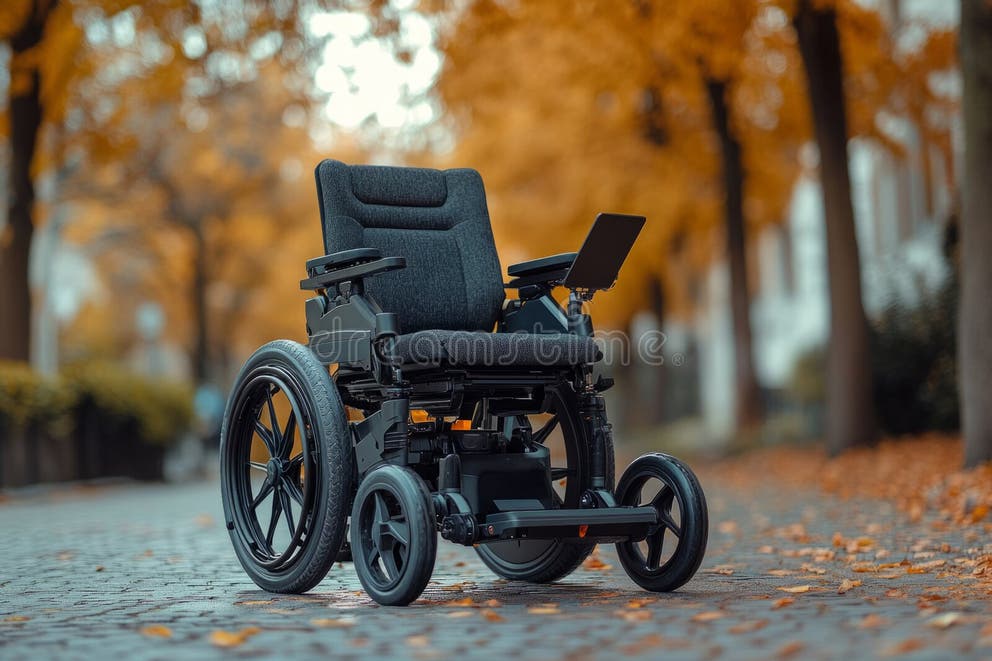 Innovative Mobility Device Parked on a Path with Fall Foliage ...