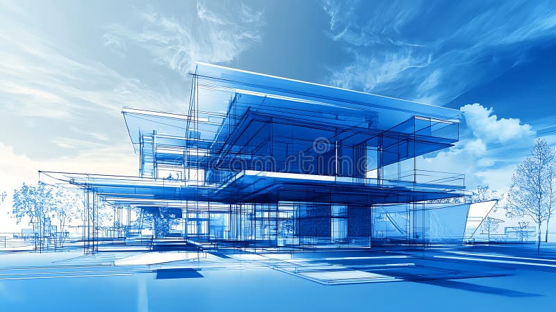 Innovative Modern Architectural Blueprint Design Showcasing Sleek Lines ...