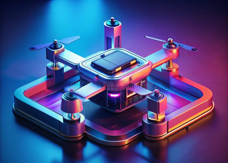 Innovative Modern Product Design an Isometric Drone Perspective ...