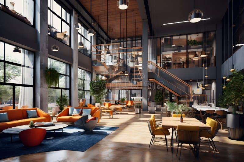 An Innovative Modern Space for Remote Collaboration Work Stock ...