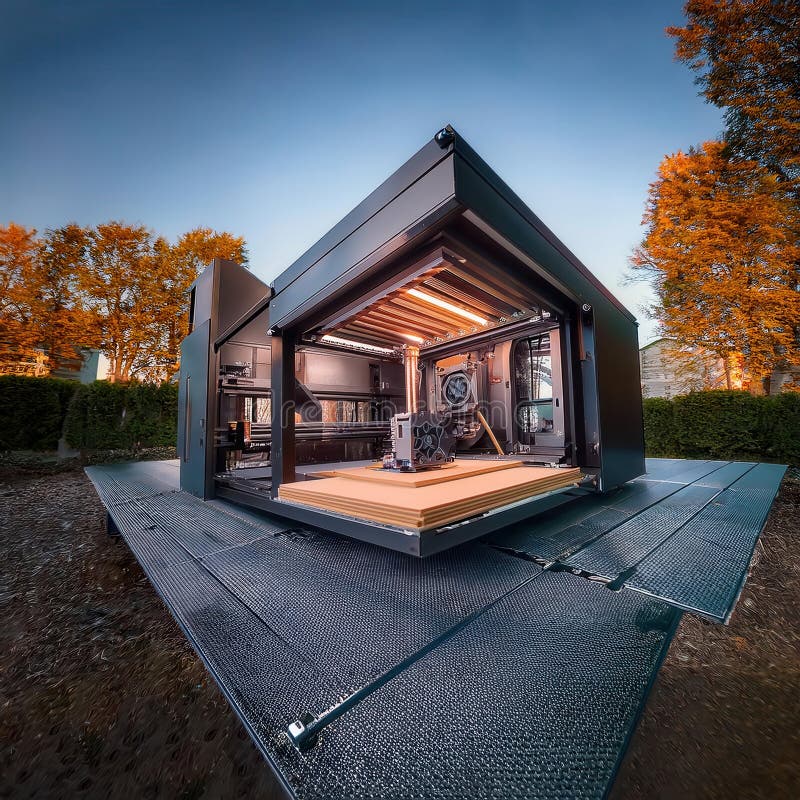Innovative Modular Structure Showcasing Modern Design in an Outdoor ...