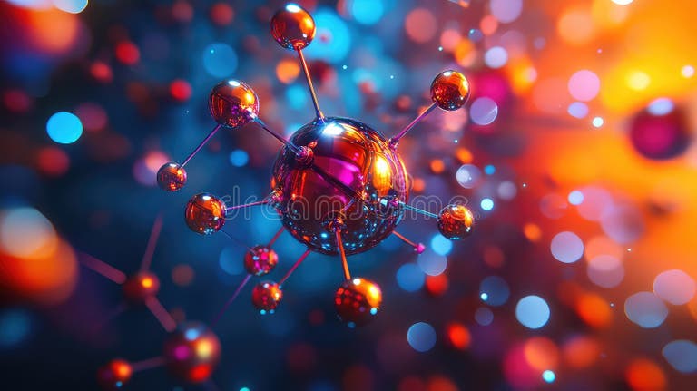 Innovative Nanotechnology Concept: Microscopic Atoms and Molecules ...