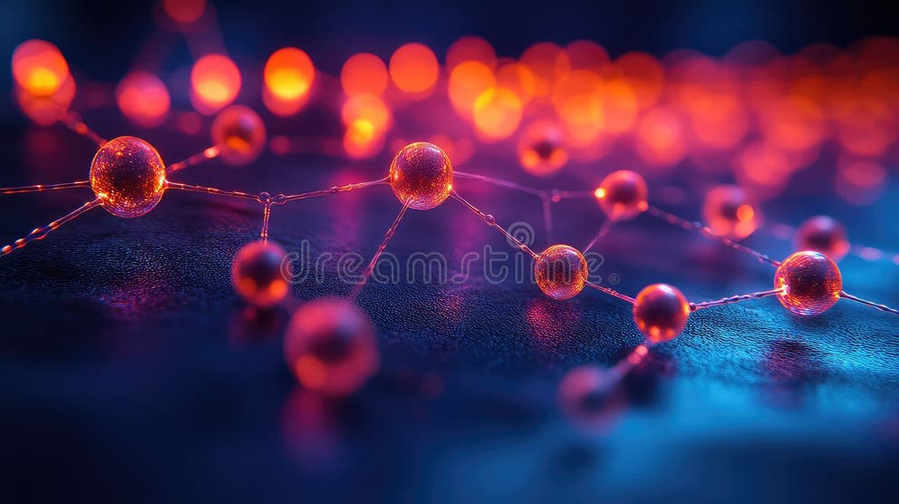 Innovative Nanotechnology Concept: Microscopic Atoms and Molecules ...