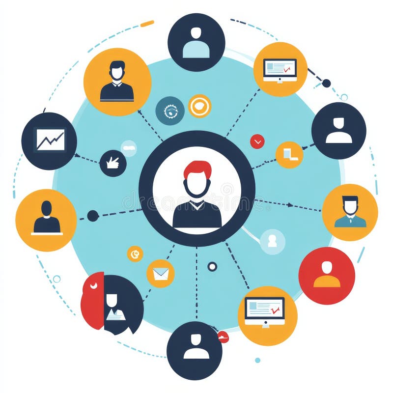 Innovative Network Digital Connections Highlighting Communication Flow ...