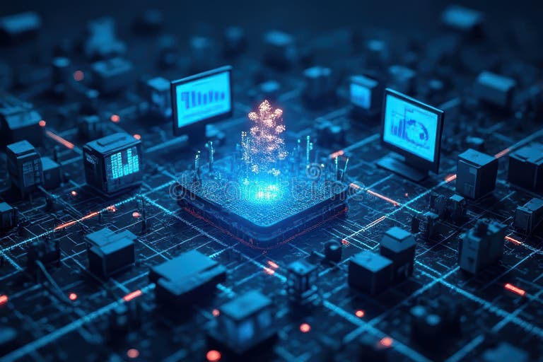 Innovative Network Monitoring Technologies Stock Illustration ...