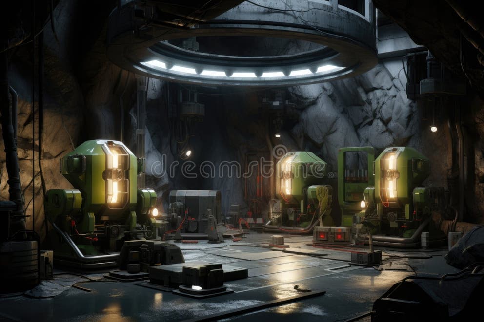 Innovative Nuclear Battery Design in a Sci-fi Environment Stock Photo ...