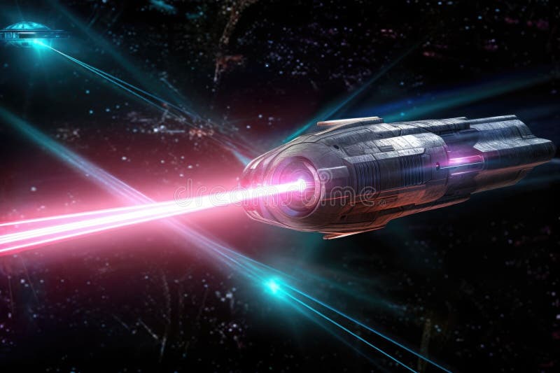 Innovative Nuclear Fusion Propulsion in Deep Space Stock Illustration ...