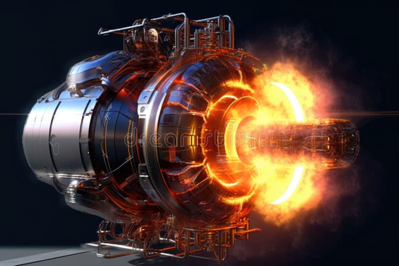 Innovative Nuclear Fusion Propulsion Engine Stock Illustration ...