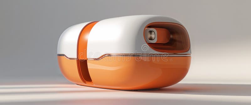 Innovative Orange and White Technological Device Stock Image - Image of ...
