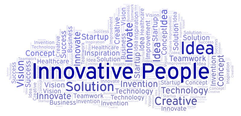 Innovative People Word Cloud, Made with Text only. Stock Illustration ...