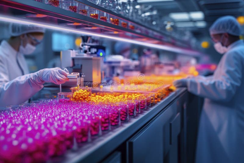 Innovative Pill Formulation in a High-Tech Laboratory Stock Image ...