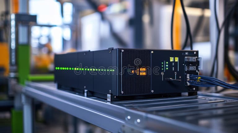 Innovative Power Supply Unit Undergoing Testing in Modern Production ...