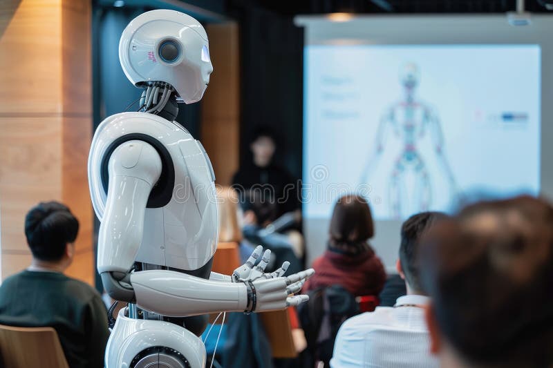 An Innovative Presentation Featuring an AI Robot in a Modern and ...